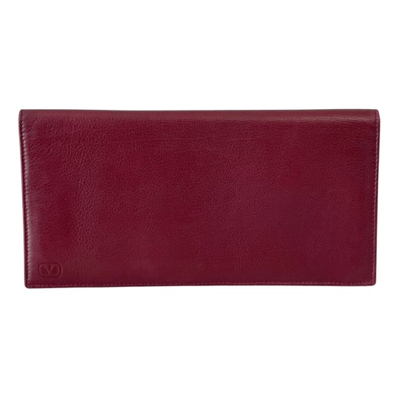 Valentino | Bags | Valentino Garavani Burgundy Leather Large Travel ...
